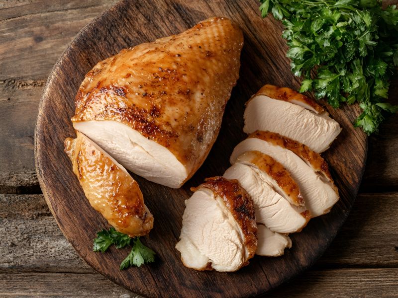 Pellet Smoked Turkey Breasts with Maple Syrup Whiskey Butter - The ...